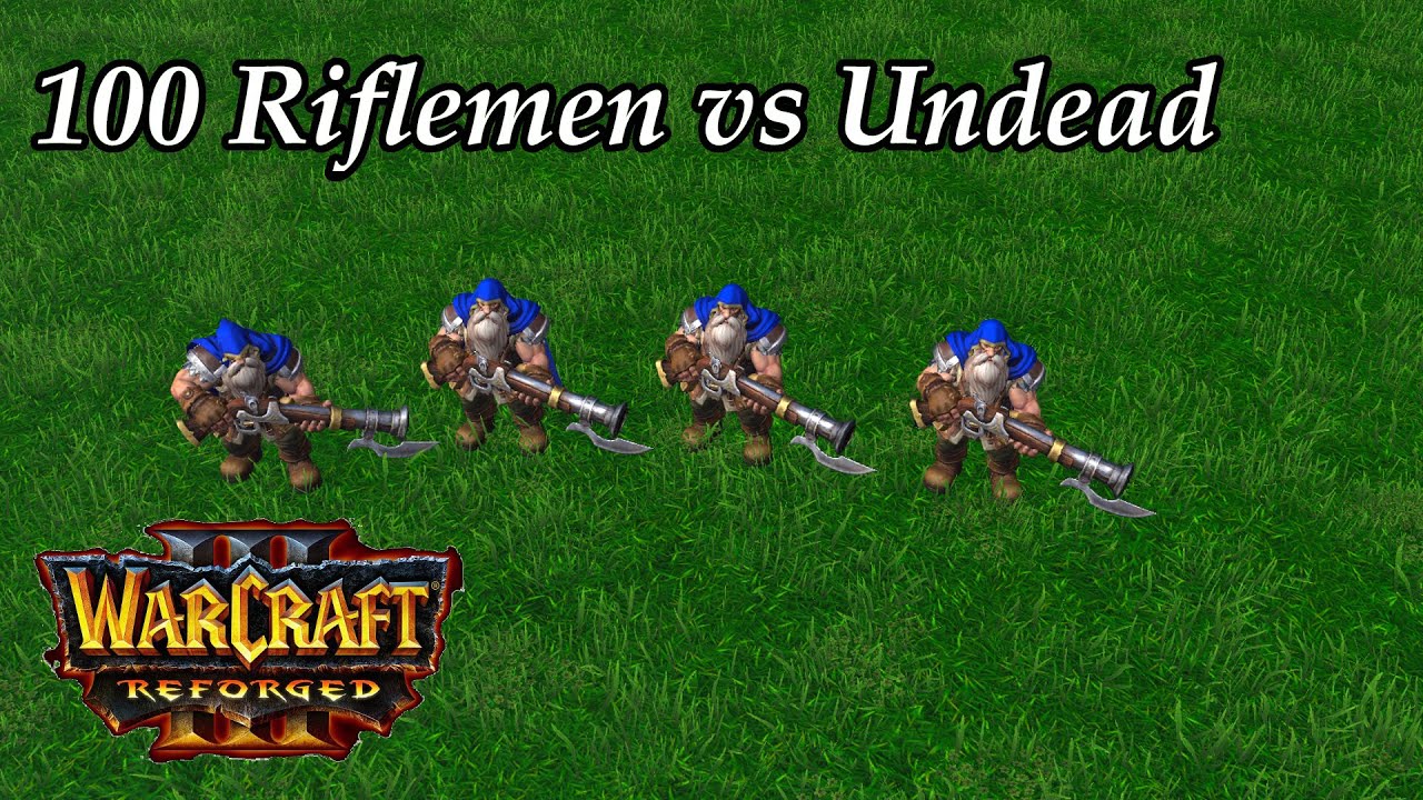 Warcraft 3: Reforged BETA - 100 Riflemen vs Ghouls, Crypt Fiends ...