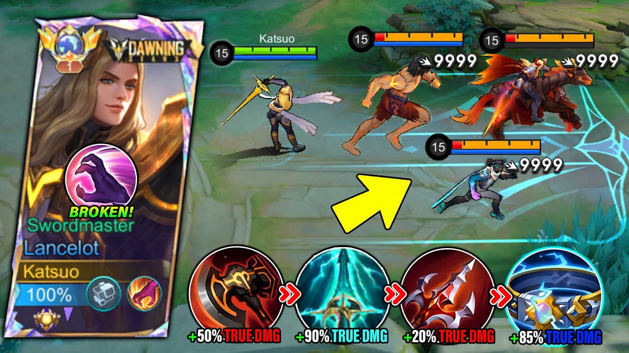 WTF DAMAGE!! LANCELOT NEW UNLIMITED TRUE DAMAGE BUILD 2024! 💀 (Must Try ...