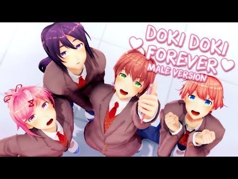 【MMD】Doki Doki Forever! (MALE VERSION) - Cover by Caleb Hyles [DDLC]