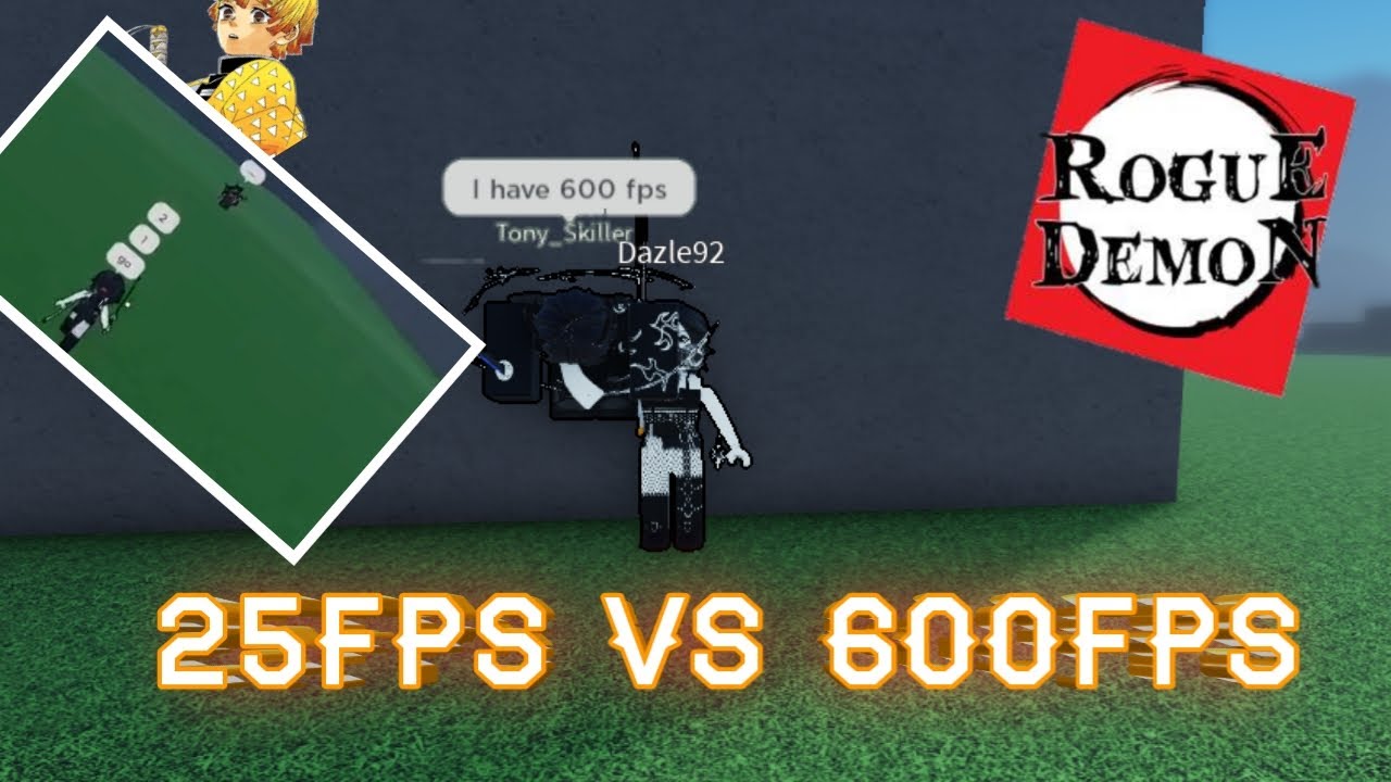 600 fps vs 25 fps 1v1 rogue demon - YouTube