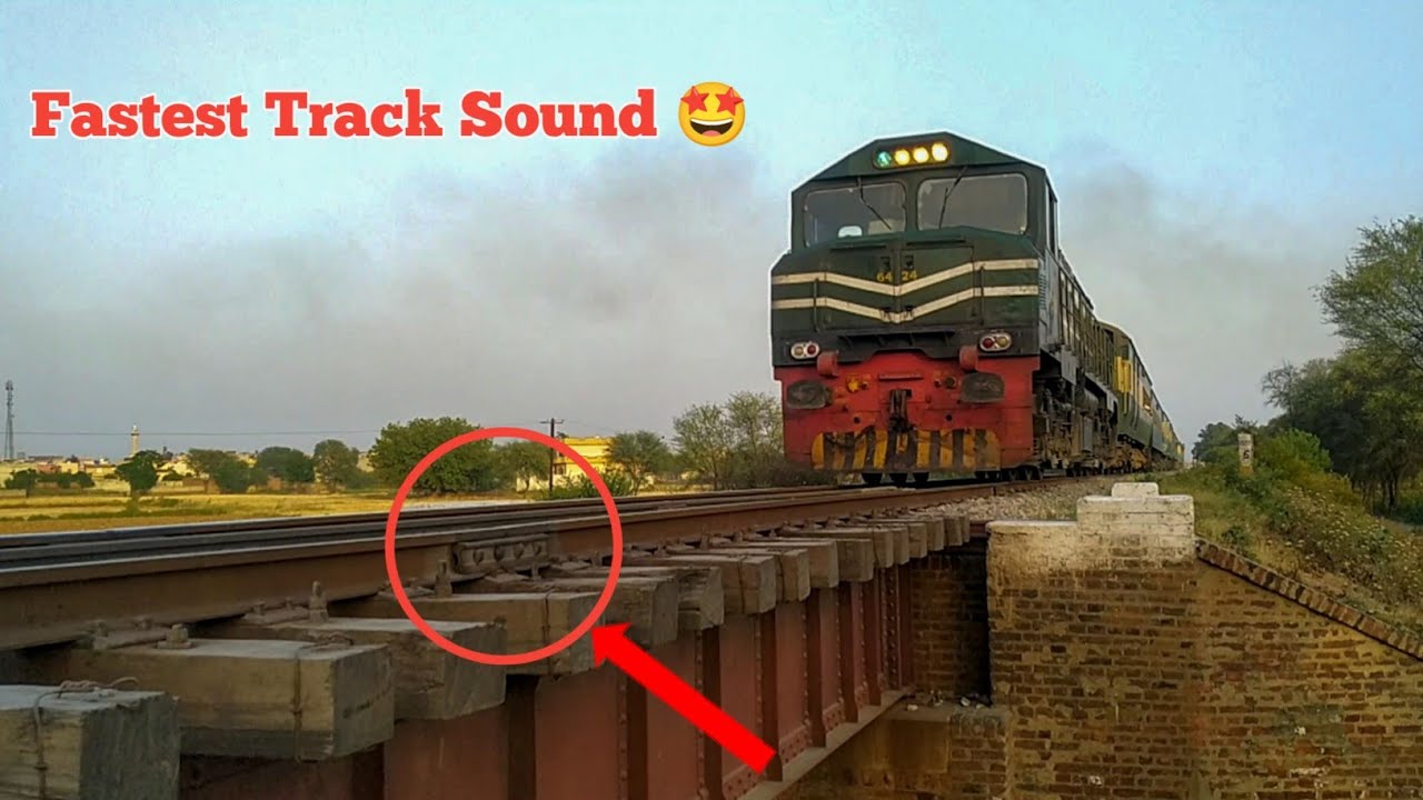 Amazing Bridge Rail Joint Train Track Sounds Playing By Fast and Slow ...