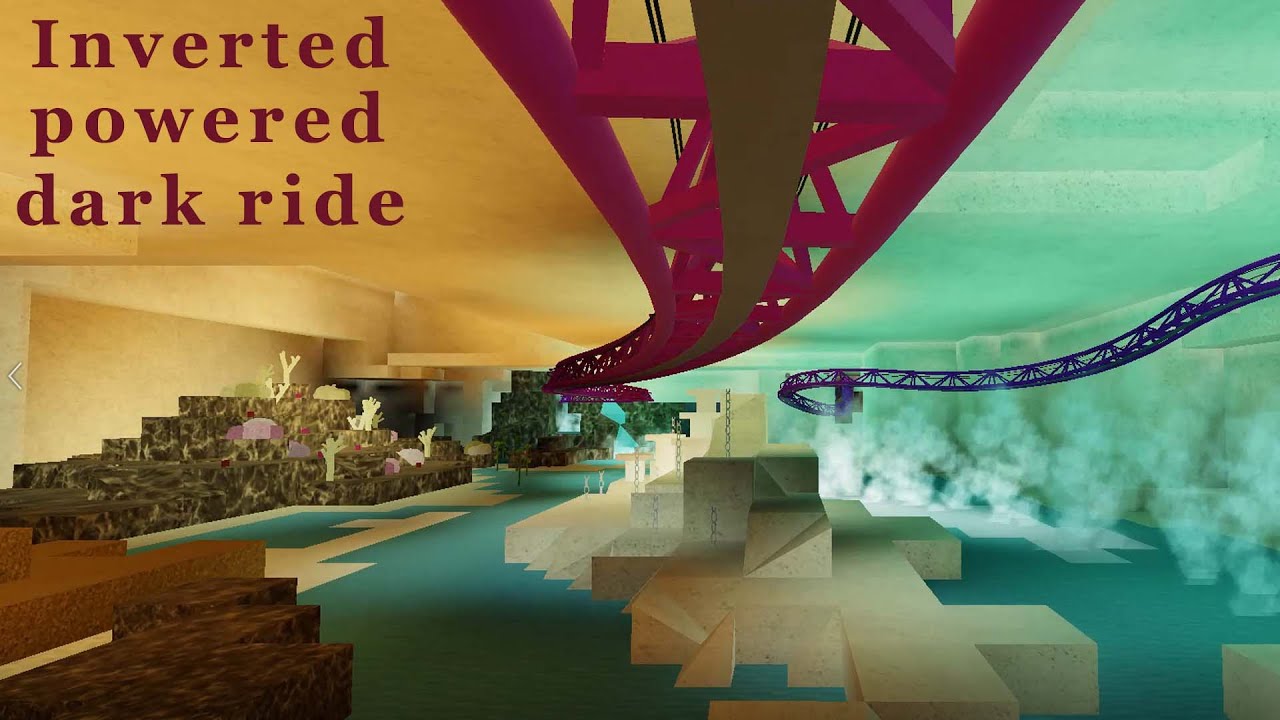 Inverted Powered Dark Ride Coaster - Theme Park Tycoon 2 update - YouTube
