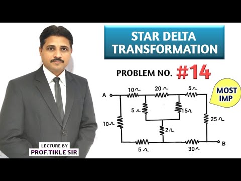 STAR DELTA TRANSFORMATION SOLVED PROBLEM 14 IN ELECTRICAL ENGINEERING ...