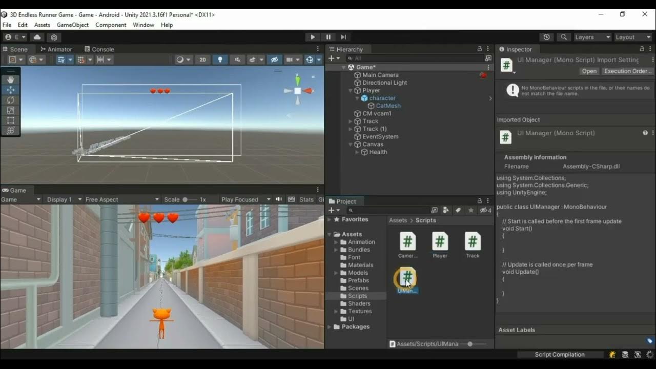 3D Endless Runner Game - Part 13: Heart/Health System - YouTube