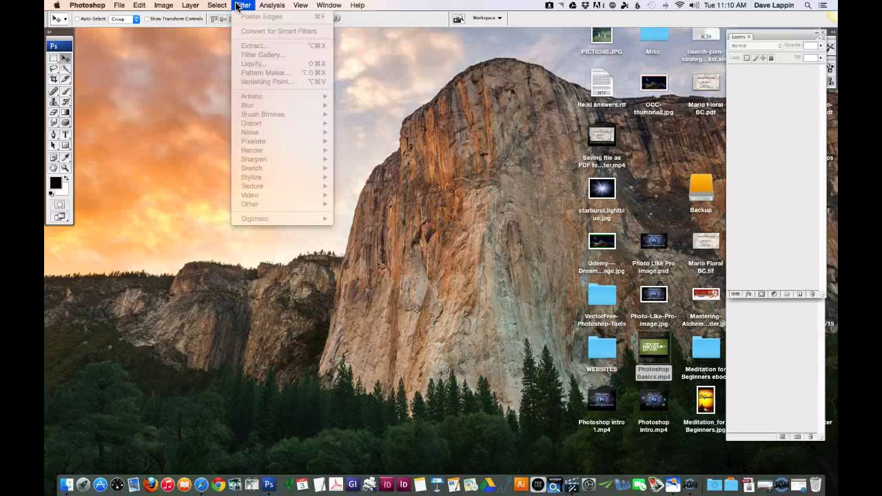 02 Photoshop menu bar Tutorial - YouTube