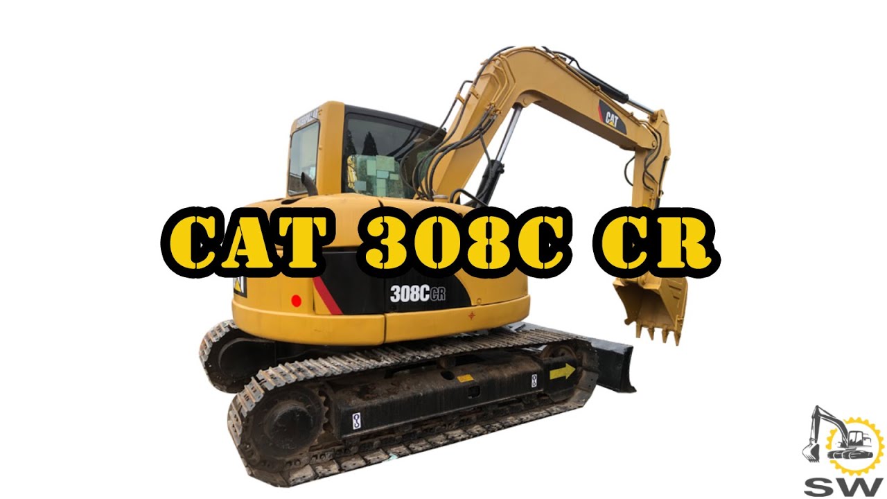 CAT CATERPILLAR 308C CR mini excavator working performance - YouTube