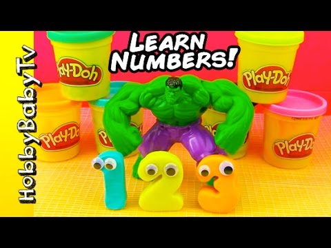 Hulk Smash NUMBERS! 1 to 10 Counting Learn Numbers with Play-Doh ...