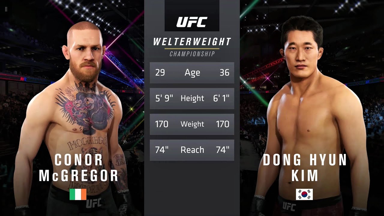 CONOR MCGREGOR VS DONG HYUN KIM, UFC - YouTube