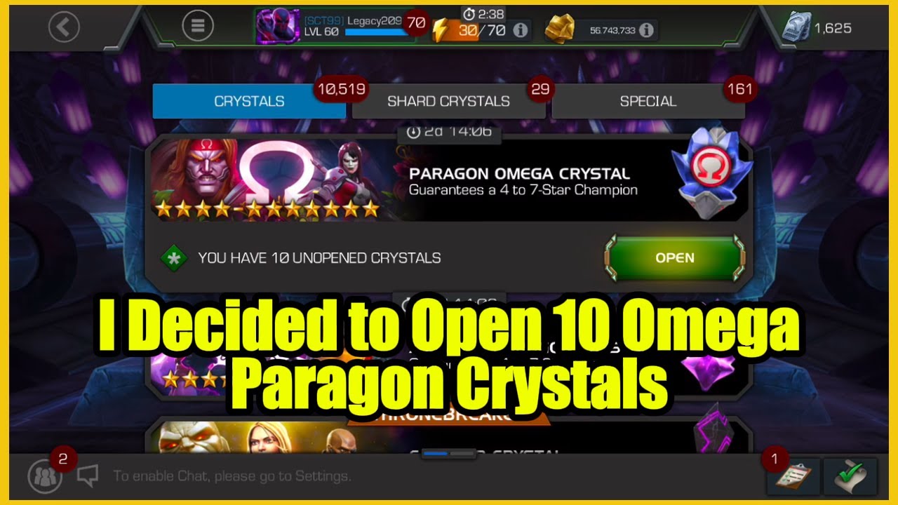 I Decided to Open 10 Omega Charge Paragon Crystals in MCOC - YouTube