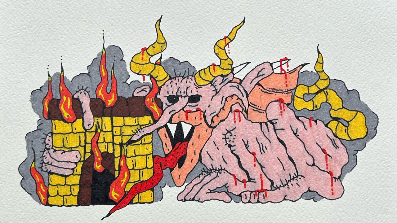 Drawing & Sketching 24 - PINK DEMON - YouTube