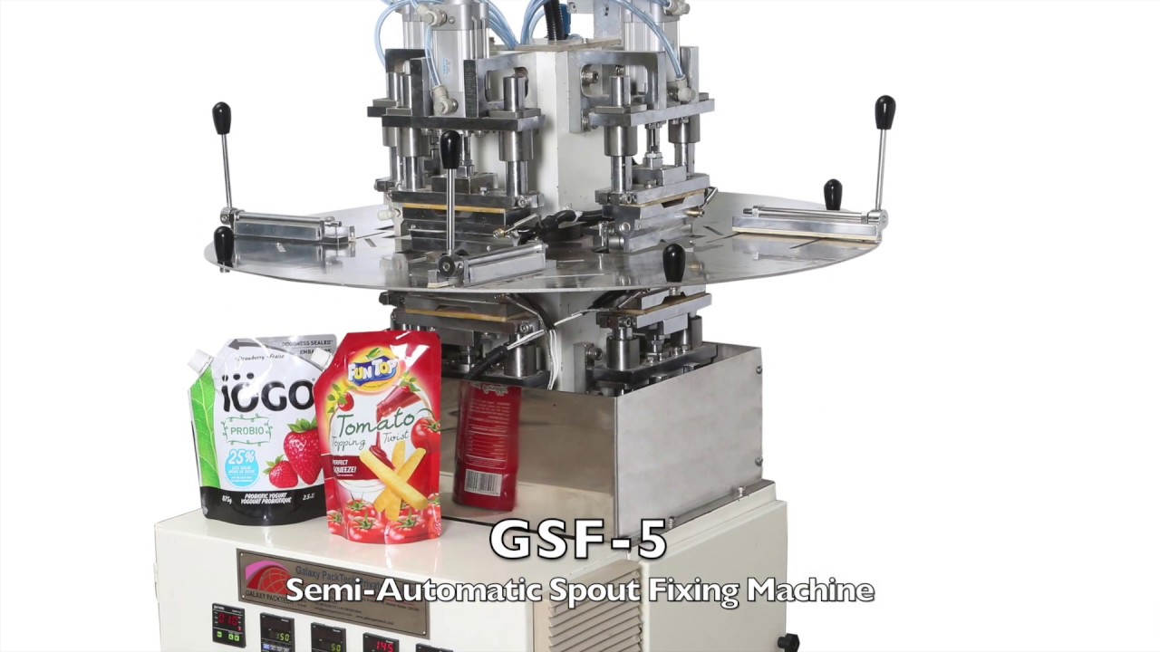 Semi-Automatic Spout Sealing Machine Model: GSF-5 - YouTube