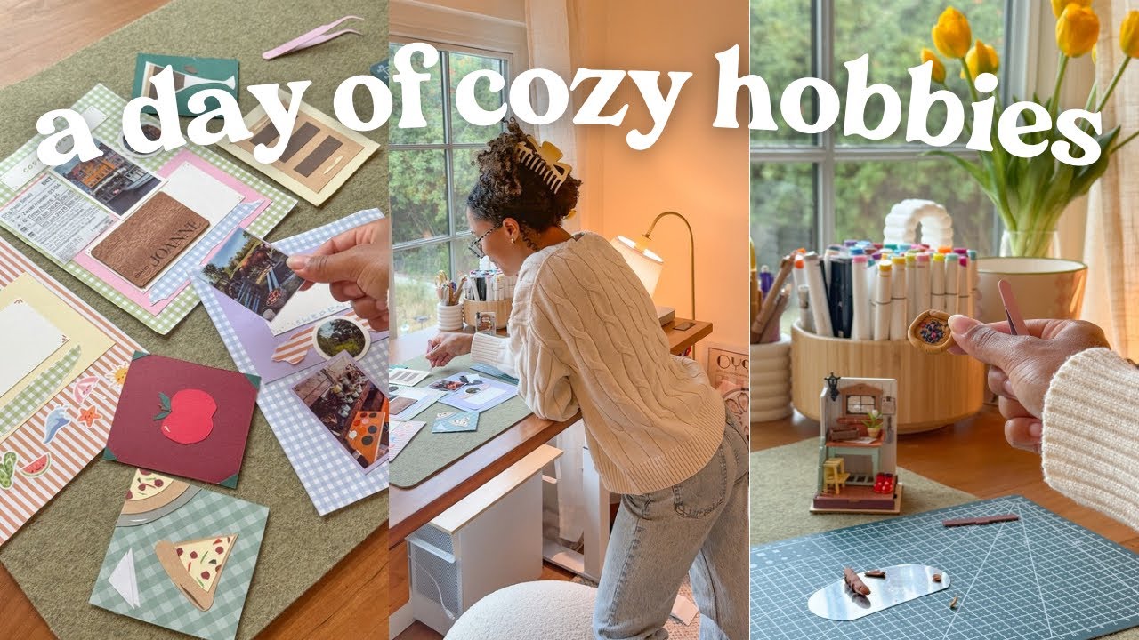 cozy hobby vlog ️ start 6 new craft projects with me! - YouTube