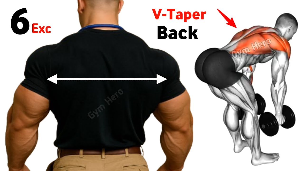 6 Best Back Exercises for a Wide V-Taper Back - YouTube