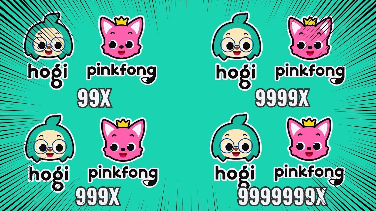 Hogi And Pinkfong Intro Getting 999999X Speed - YouTube