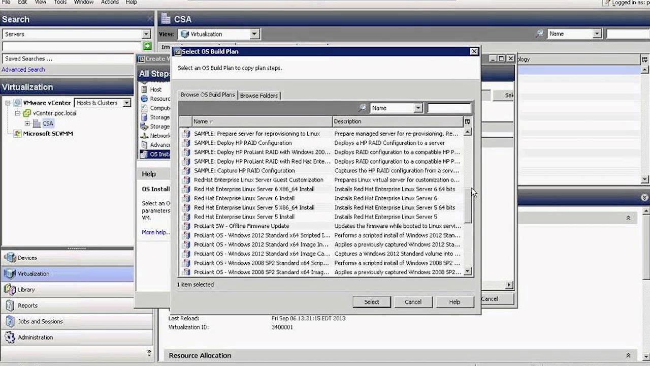 HP Server Automation: Provisioning Operation System - YouTube