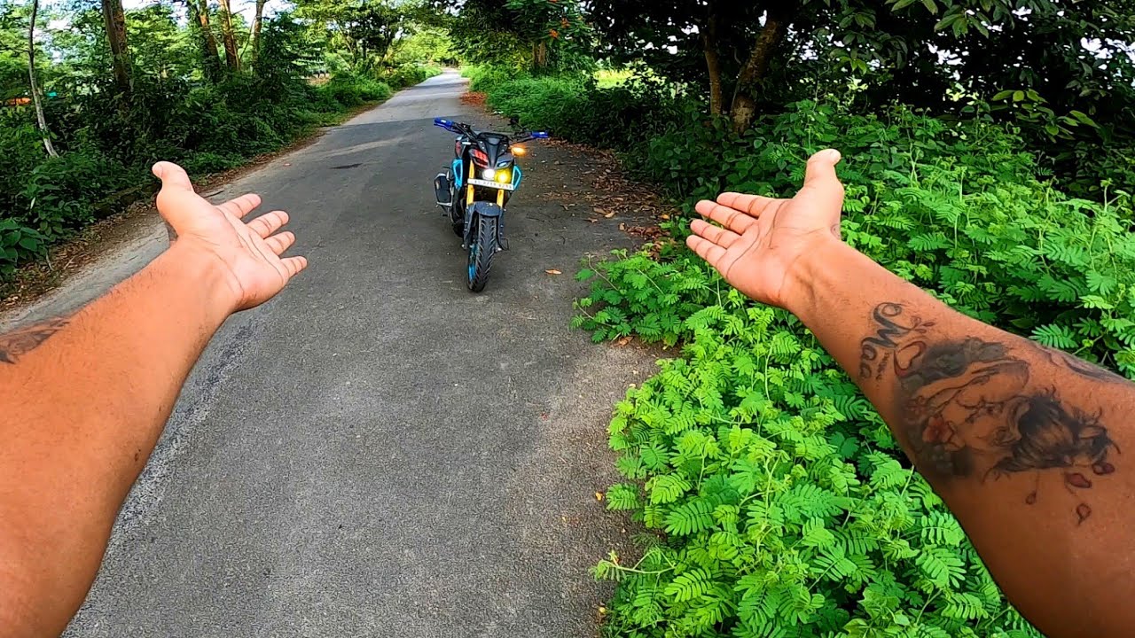 Butterfly Handle Bar Installed On My MT15 || Handle Bar Modification ...