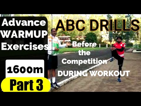 1600m Advance warmup Exercise before competition | abc running drills ...