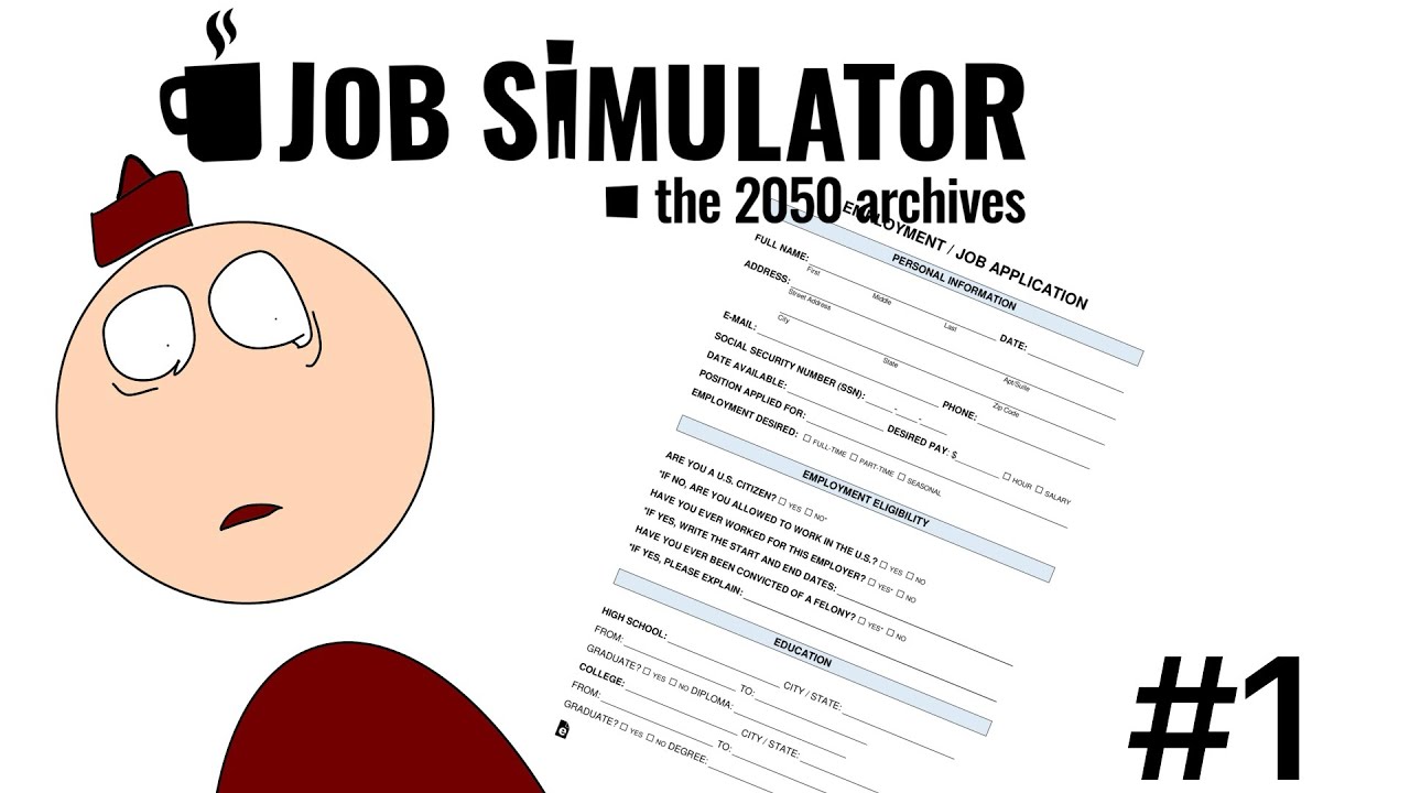 I Got a job at Job Simulator #1 | Job Simulator - YouTube