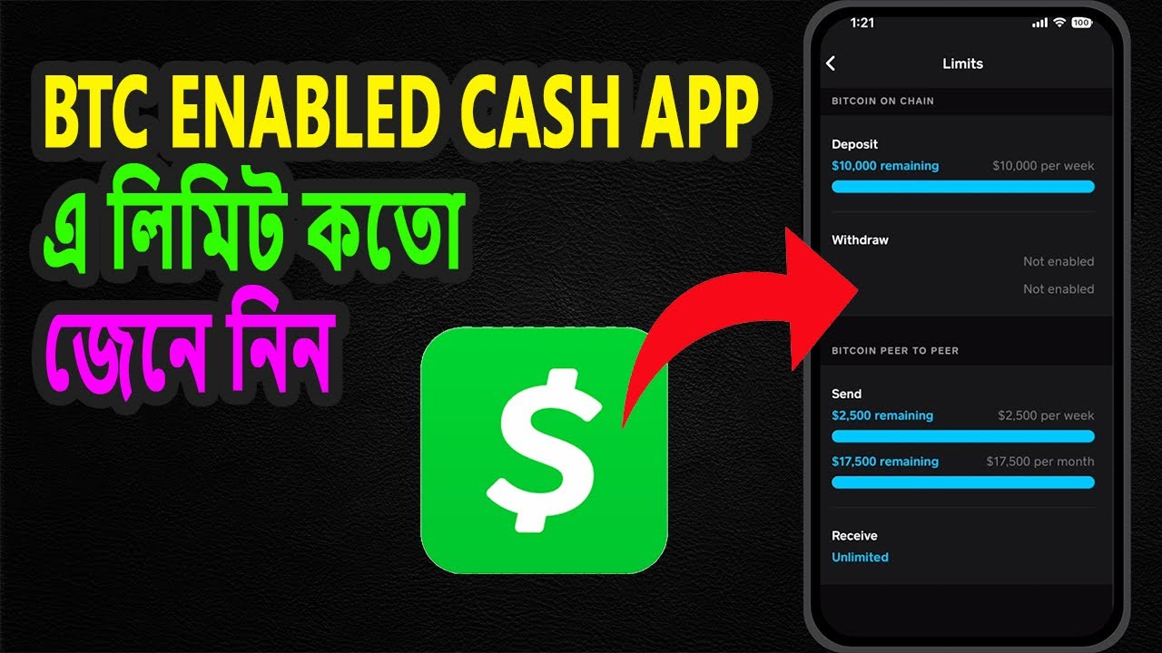 bitcoin withdraw limits || BTC ENABLED CASH APP এ লিমিট কতো জেনে নিন ...