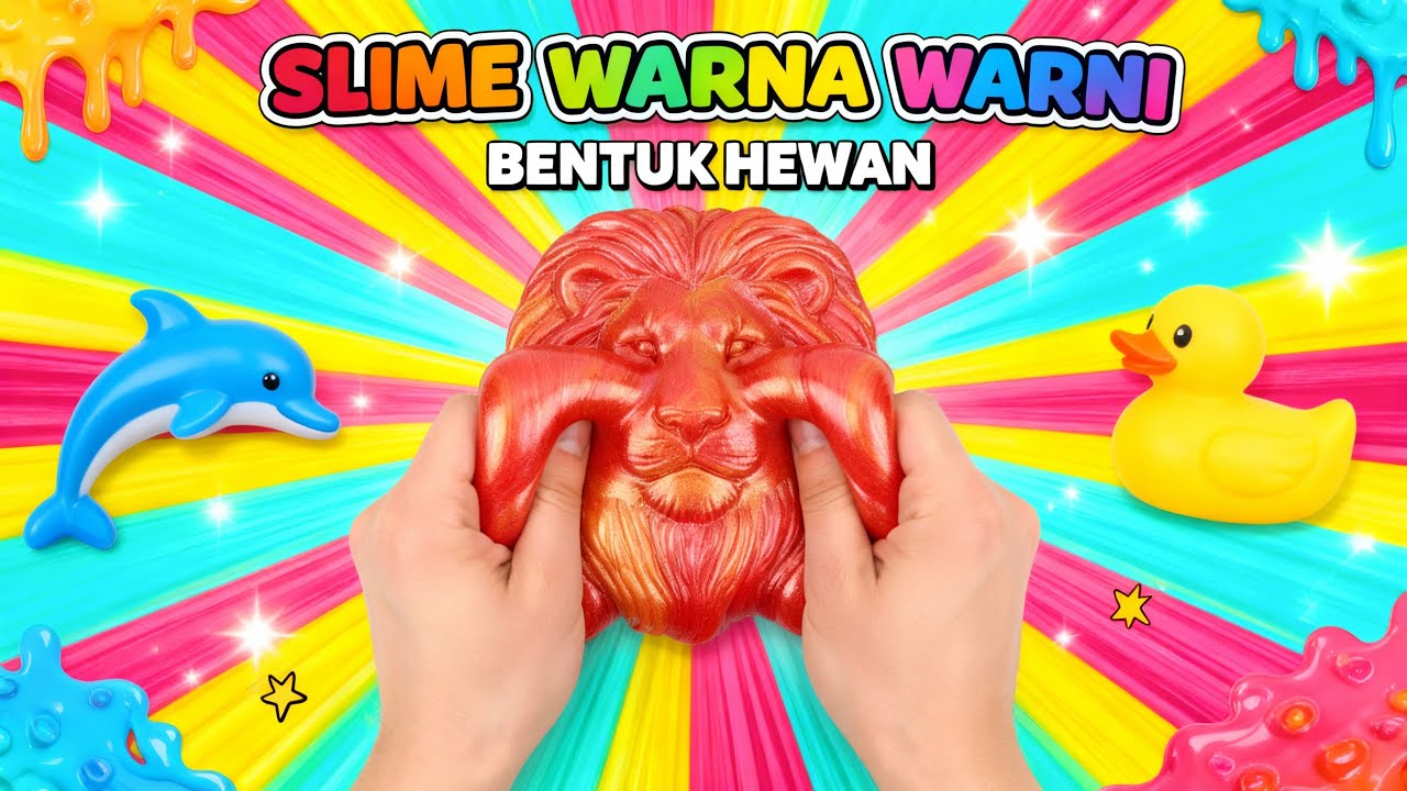 SLIME BERBENTUK HEWAN LUCU!!🐸🐙🐻 Bikin Slime Jadi Binatang Super Gemas ...