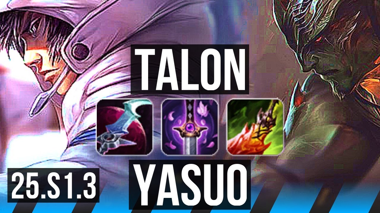 TALON vs YASUO (MID) | 15/3/12, Dominating | EUW Master | 25.S1.3 - YouTube
