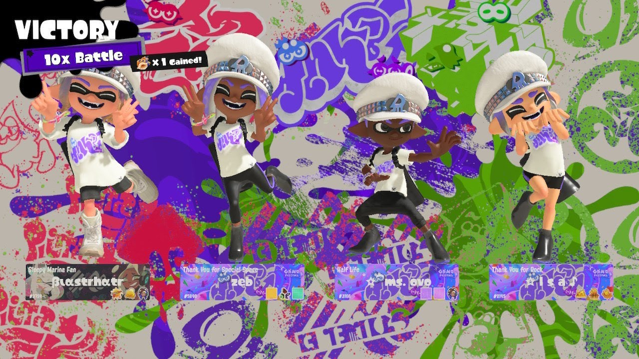 10x Battles for Team Present | Splatoon 3 Grand Festival - YouTube