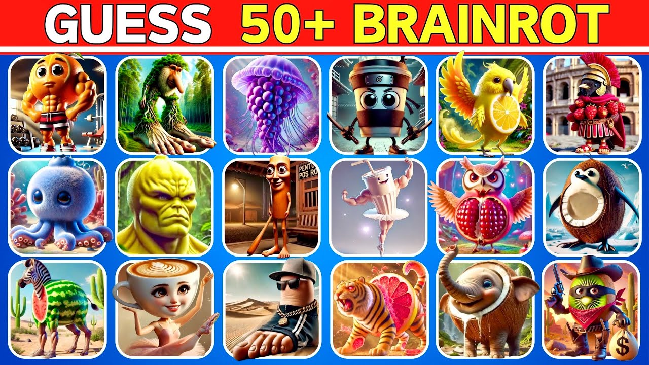 Guess Italian Brainrot Animals In 5 SECONDS | Top 50+ Brainrot Animals ...