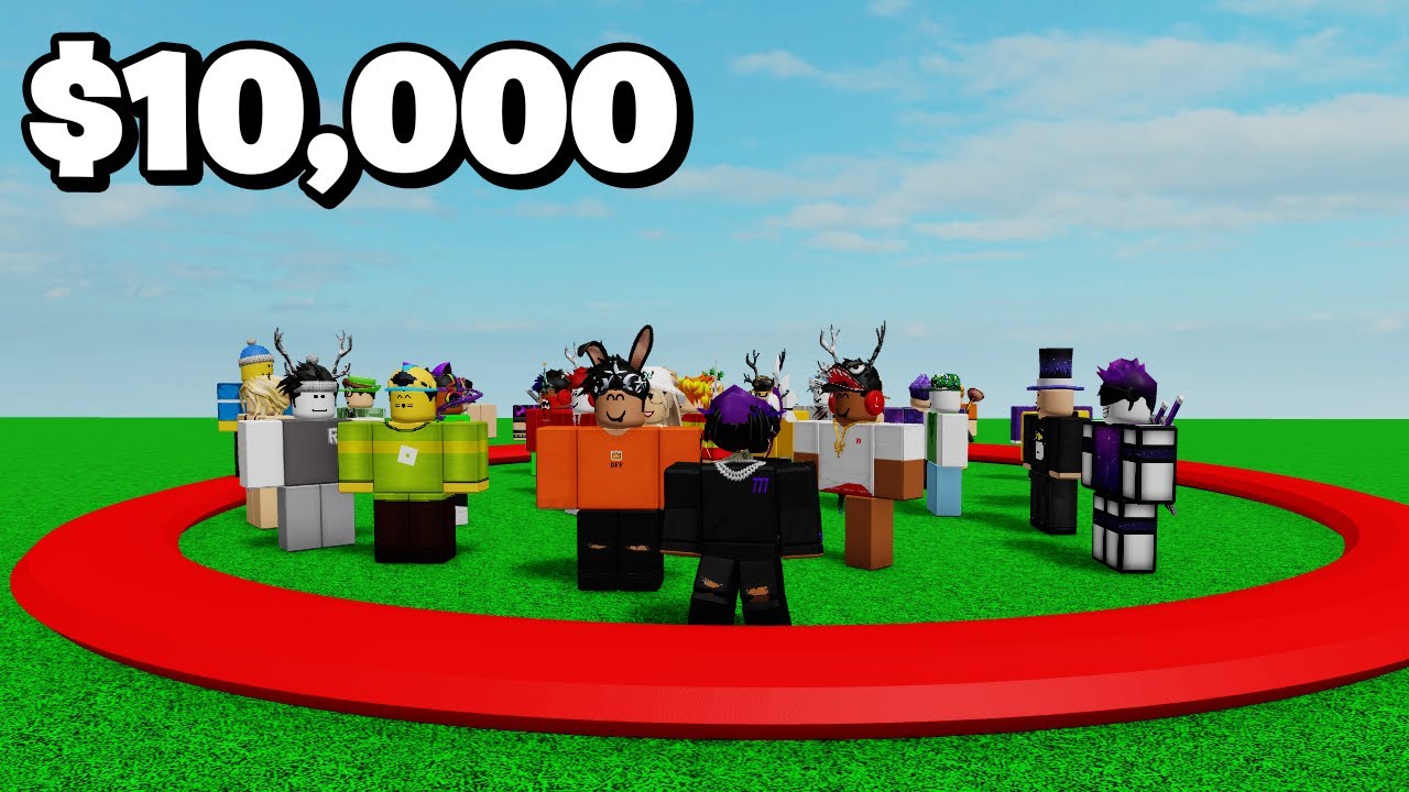 $10,000 ROBUX LAST TO LEAVE CIRCLE IN ROBLOX - YouTube