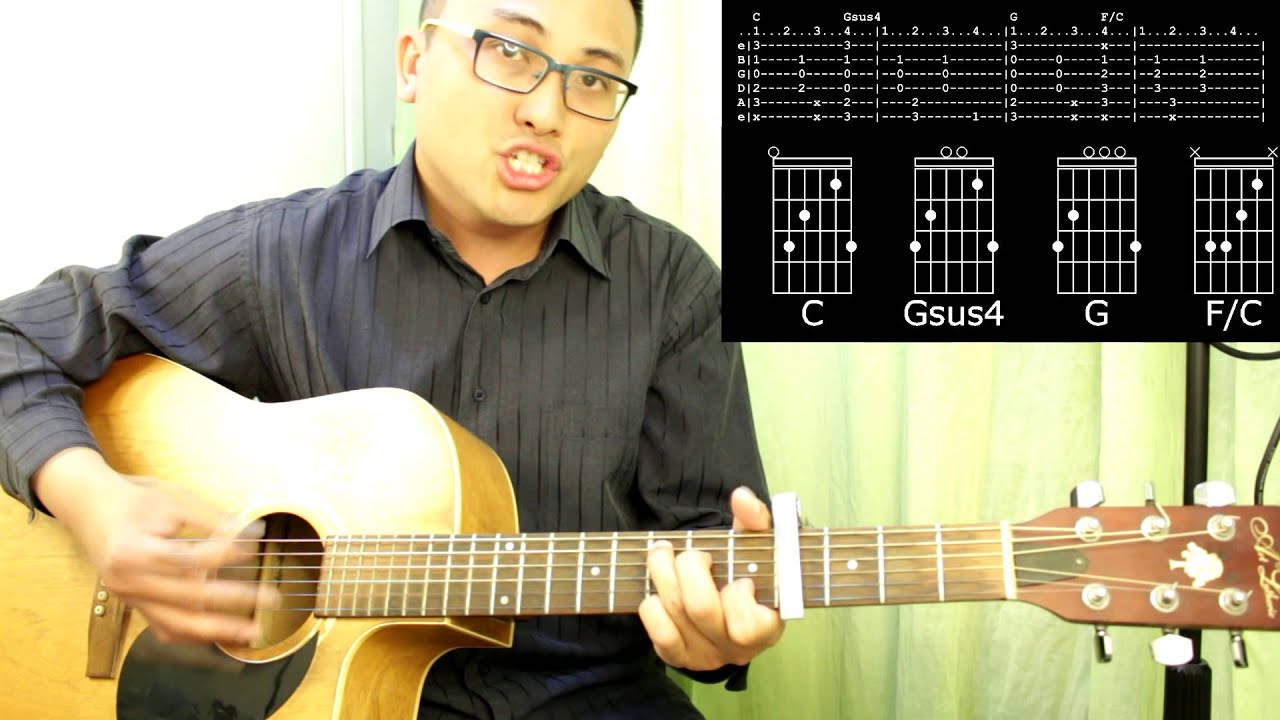 Cheerleader de OMI- tab chord guitar lesson music FR tuto refrain ...