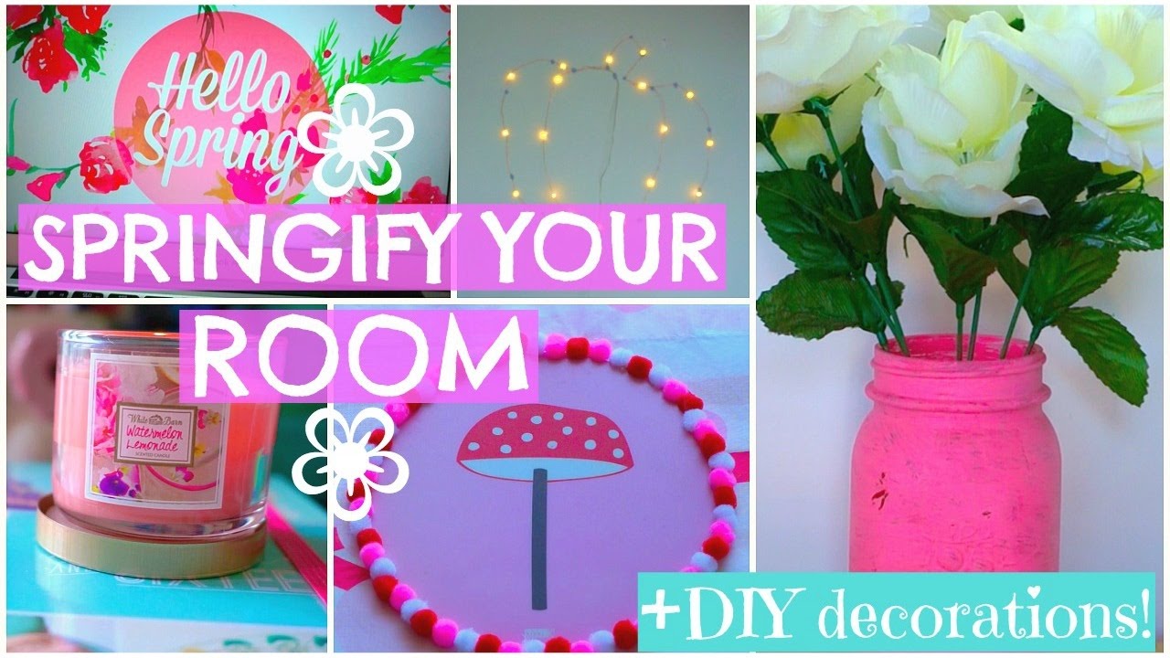 Easy ways to SPRINGIFY your room + DIY decorations! - YouTube