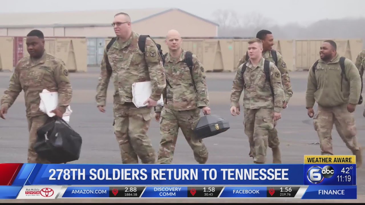 278th soldiers return to Tennessee - YouTube
