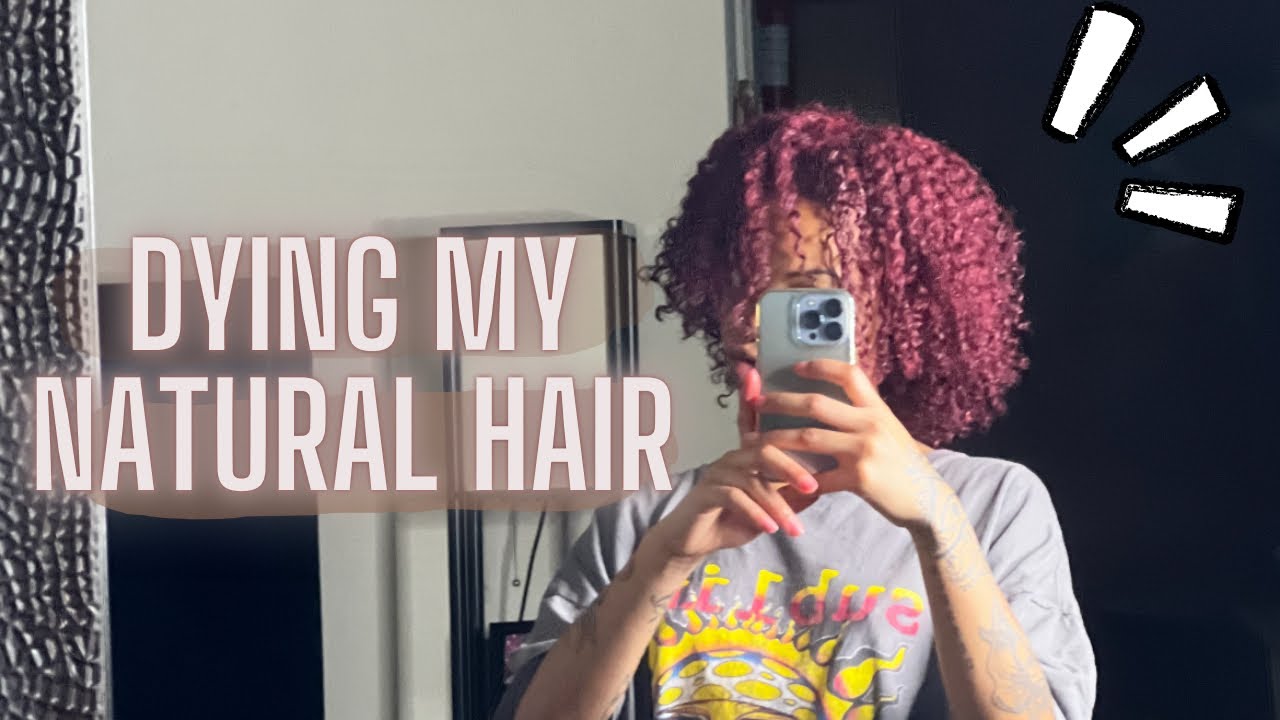 Dying My Natural Hair Burgundy 😍 | NO BLEACH | L’ Oréal HiColor ...