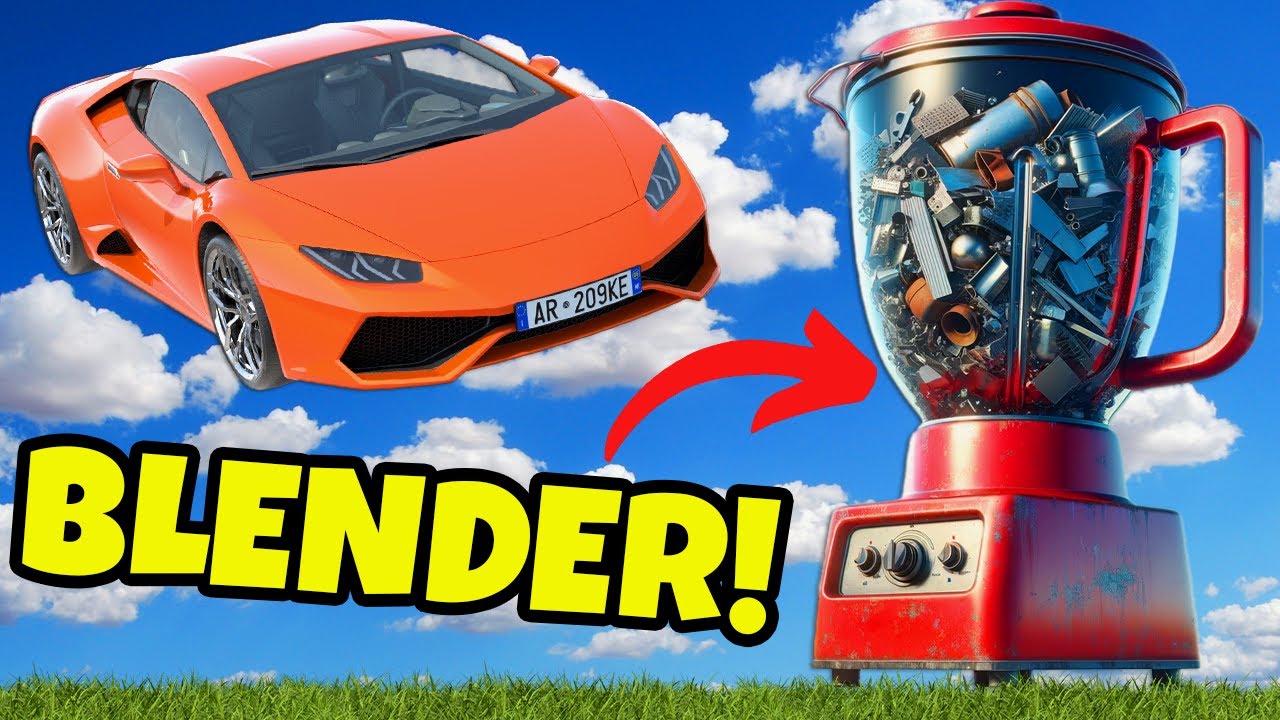 Destroying SUPERCARS in this NEW Blender Mod in BeamNG Drive! - YouTube