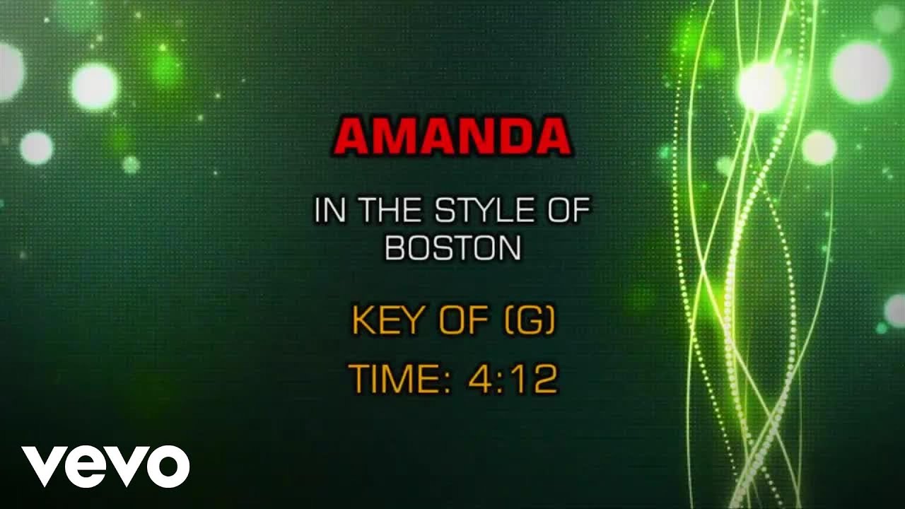 Boston - Amanda (Karaoke) - YouTube Music