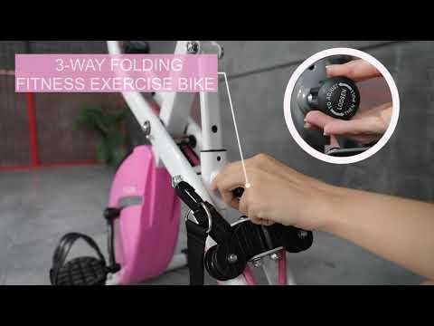 Amazon com PLENY Foldable Exercise Stationary Bike Workout, 3 in 1 ...