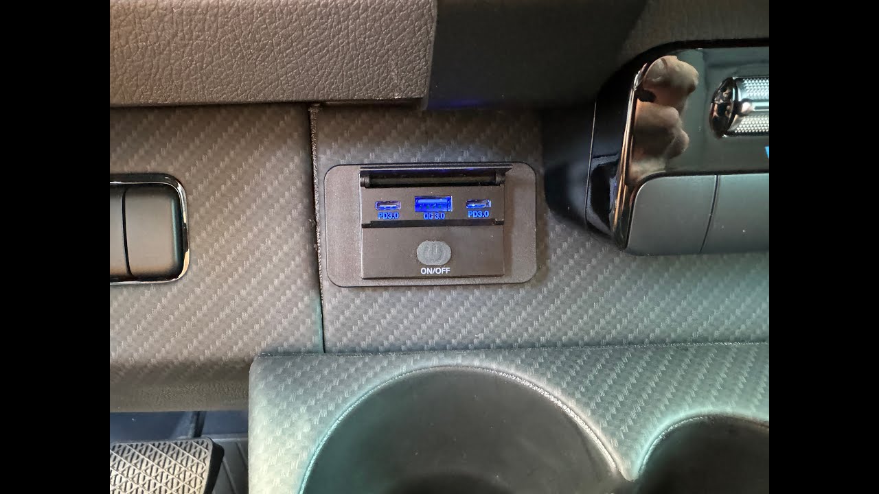 Installing Sprinter USB/AUX Power Port - YouTube