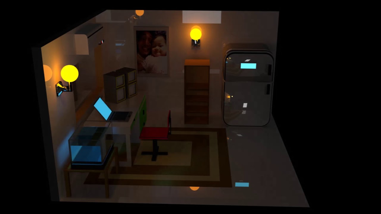 Blender 3D - Office room simple design - YouTube