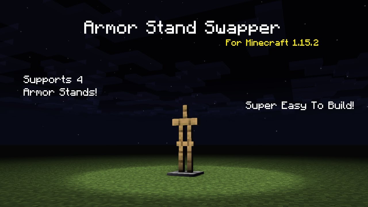 Minecraft Simplest Armor Stand Swapper - 4 Armor Stands - 1.15.2 - YouTube