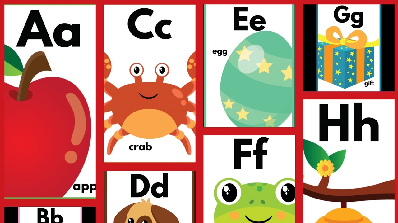 Learning ABCD | Learning alphabet and basic english words - YouTube