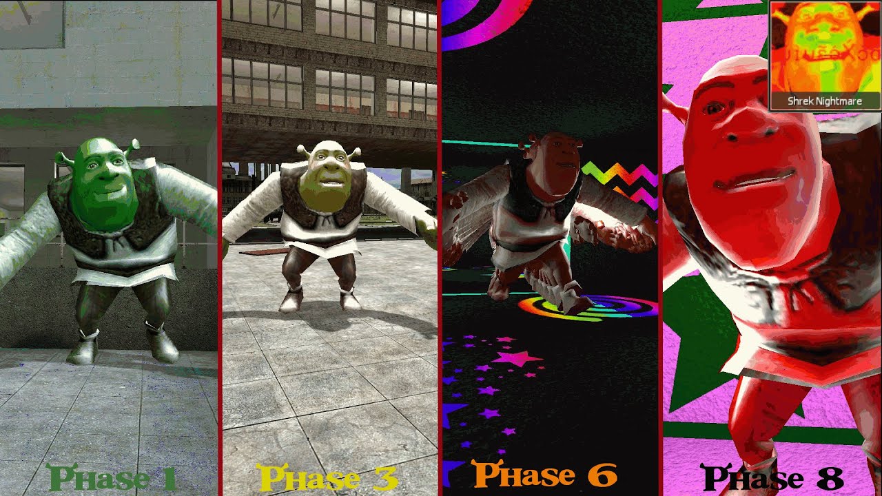 Running from Shrek Nightmare at school! [GMOD: Swamp Sim Shrek ...