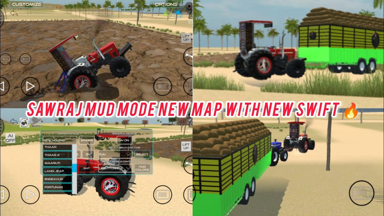 How to use this Mud mode new map sattings in Indian vehicles simulator ...