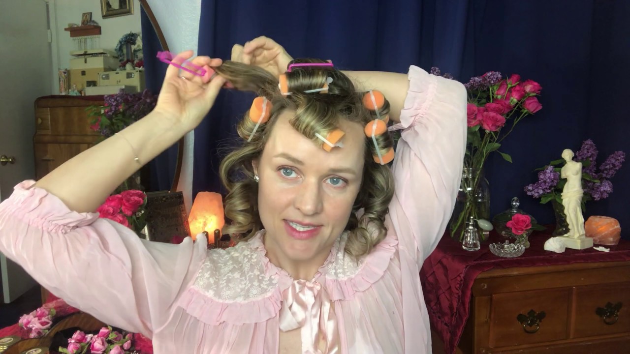 Vintage 1940s Wet Set Hair Tutorial - YouTube