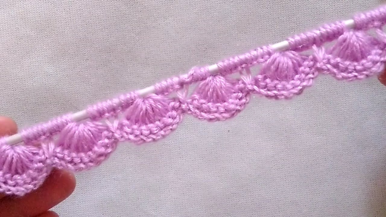 How to knit Scalloped edge /border design. #handmade #knitting #knit ...