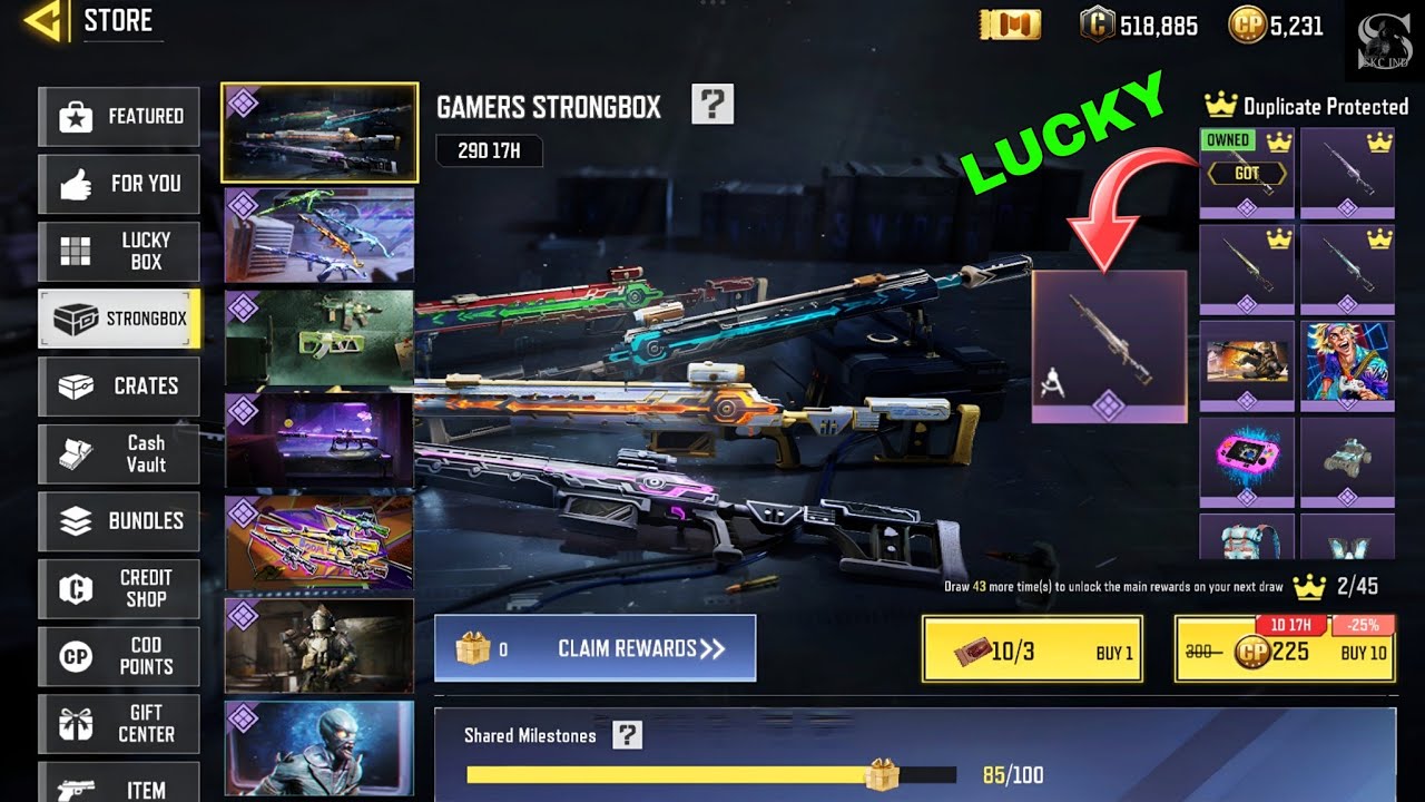 Gamers Strongbox Opening COD MOBILE | Got The HDR - Luxe Gold Free CODM ...