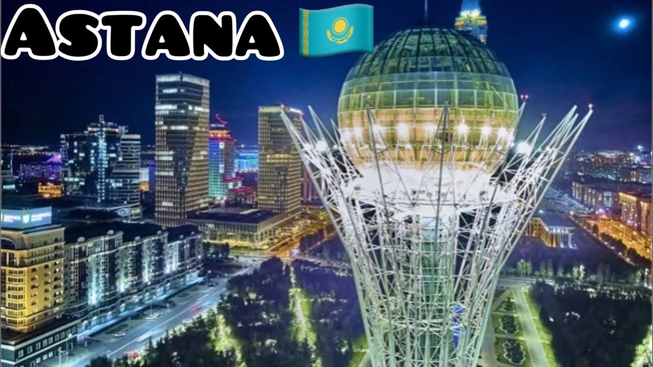 Астана Казахстан 4K / KazakhstanAstana night aerial 4K video. # ...