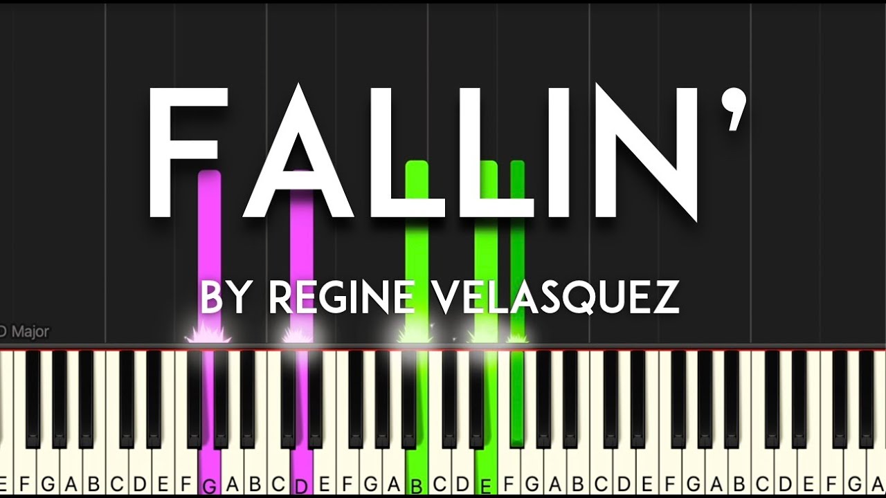 Fallin' by Regine Velasquez synthesia piano tutorial + sheet music - YouTube