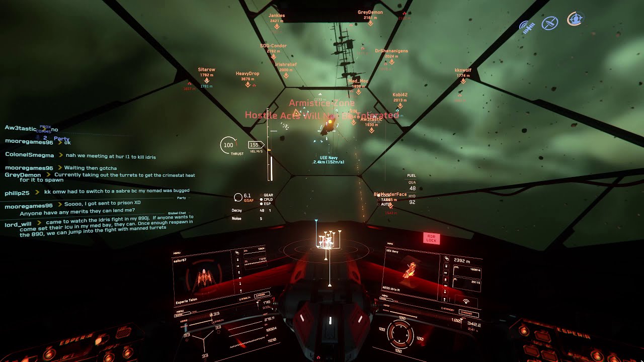 Star Citizen UEE Idris vs. Light Fighters - YouTube