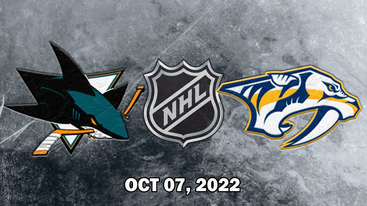 NHL Sharks vs Predators | Oct.07, 2022 - YouTube