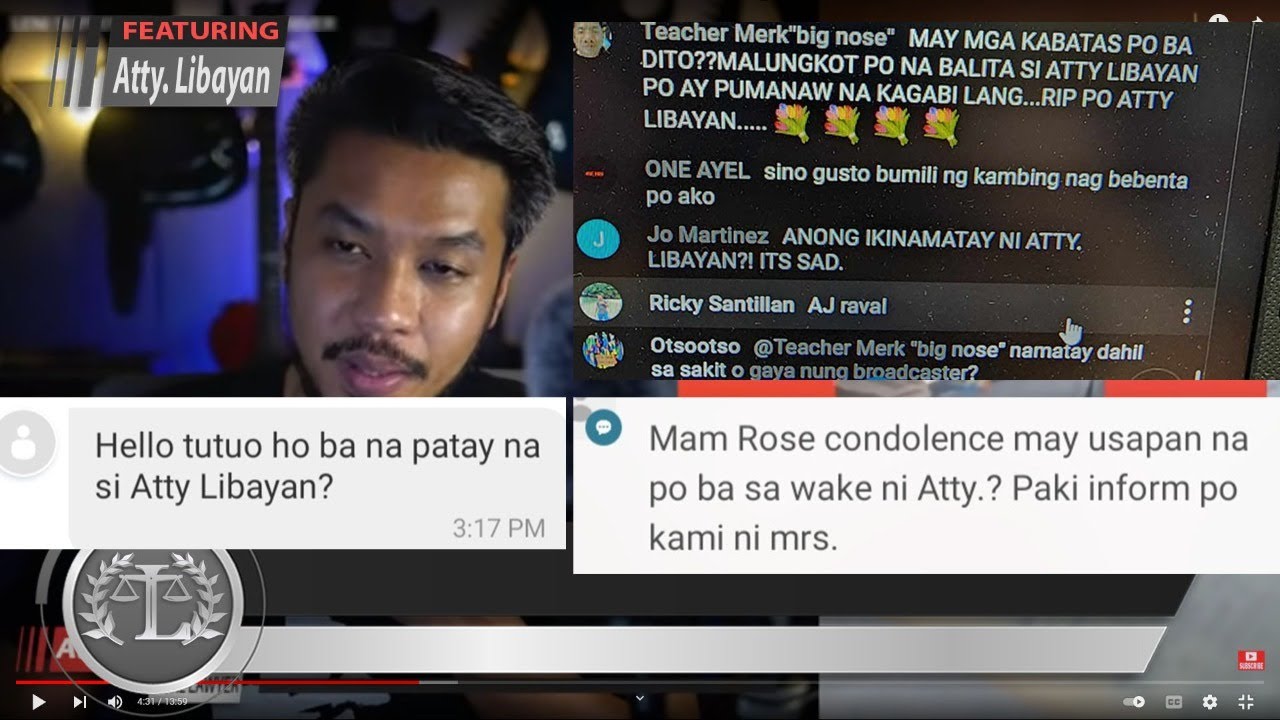 ANG KALAGAYAN NI ATTY. LIBAYAN PAGKATAPOS NG P.I. SA RAFFY TULFO CYBER ...