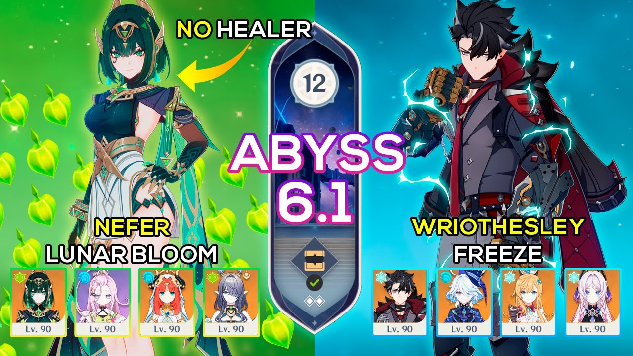 C0 Nefer Bloom & C0 Wriothesley Freeze | Spiral Abyss 6.1 | Genshin ...
